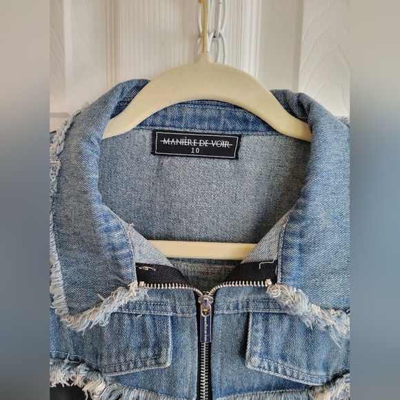 Maniere De Voir | Jackets & Coats | Maniere De Voir Womens Crop Bomber ...